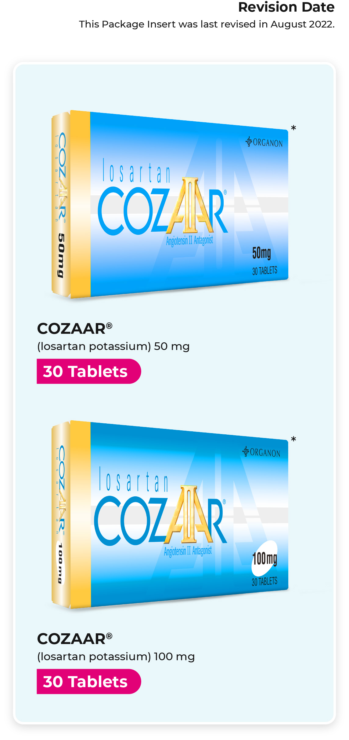 E-Label Organon – SG Cozaar